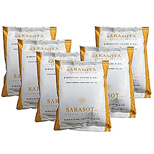 Sarasota Gourmet Coffee Packets, Pre Ground Coffee Packs, Signature House Breakfast Blend, Medium Roast, Bulk Single Pot Bags for Drip Coffee Makers, (12 oz Bags, Pack of 6)