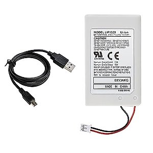 Finera 3.7V 1800mAh LIP1359 Battery Replacement for PS3 Controller with Charging Cable