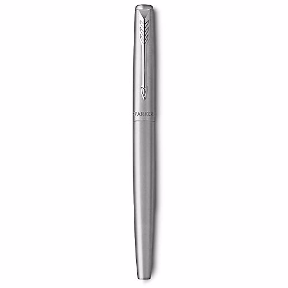 Parker Rollerball Pen, Jotter Stainless Steel Rollerball Pen, Chrome Trim, Fine Tip, Black
