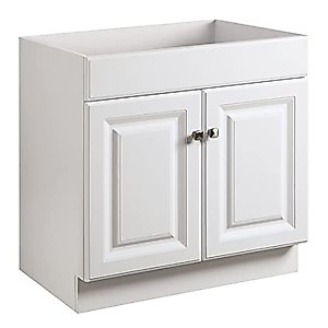 Design House Wyndham Unassembled Bathroom Vanity Cabinet Without Top, 24 in, White