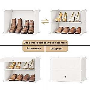 JOISCOPE Shoe Rack, 5 Tier 20 Pairs Shoe Storage Cabinet, Free Standing Shoe Shelf Organizer for Boots Slippers High Heels, for Closet Bedroom Entryway Hallway