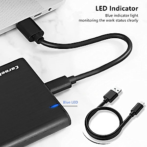 Caraele 500GB Portable External Hard Drive USB-C USB 3.1 Mobile Ultrafast HDD Storage for PC, Mac, Desktop, Laptop, MacBook, Chromebook, Xbox One, Xbox 360, PS4 (Black)