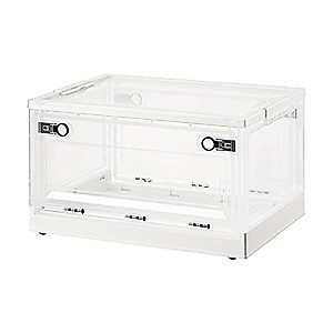 YUEHUA Collapsible Storage Bins with Lids, 40 Liter Large Storage Bins with Lids, Plastic Storage Bins, Plastic Tote for Home/Bedroom/Kitchen/Office/Travel