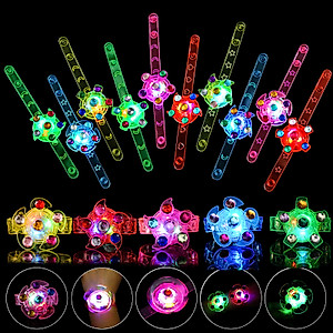 SCIONE LED Light Up Bracelets Party Favors for Kids 4-8 8-12, 48 Pack Goodie Bag Stuffers Classroom Prizes, Pinata Stuffers, Return Gifts for Kids Birthday Halloween Christmas Valentines Party Faovrs