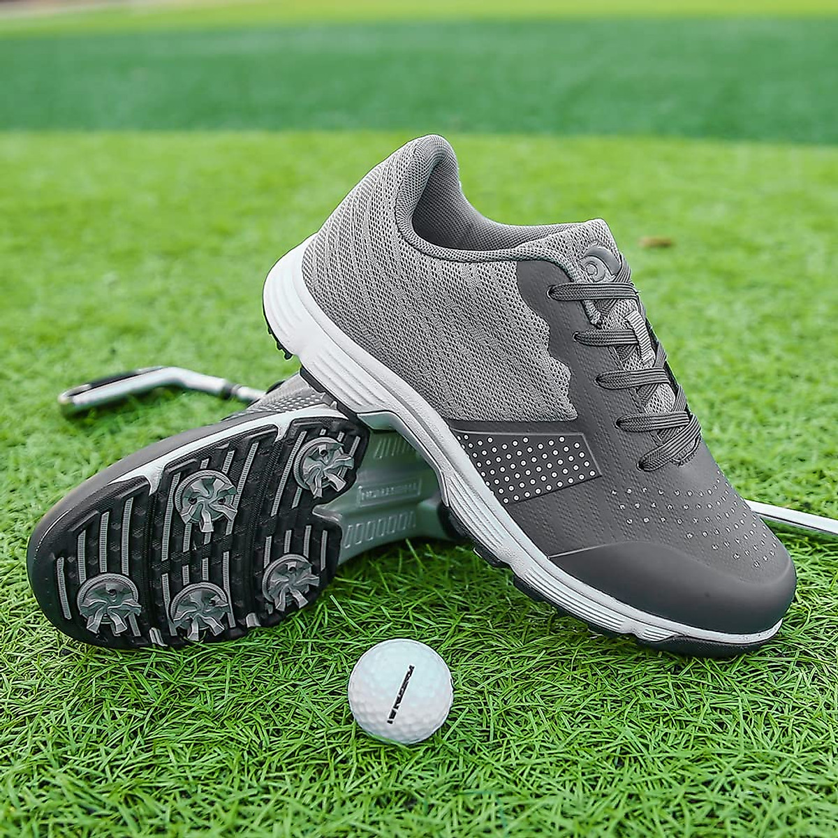 THESTRON Men Golf Shoes Professional Waterproof Spikes Golf Sport Sneakers …
