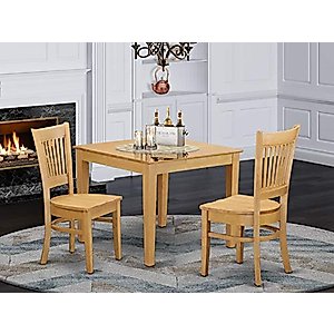 East West Furniture OXVA3-OAK-W Kitchen Set