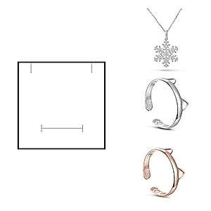 BENECREAT 8 Pack Kraft Square Cardboard Jewelry Boxes Marble White Necklace Pendant Box for Jewelry Set, 3.58x3.58x1.14 Inches
