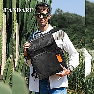 FANDARE Laptop Backpack Business Travel Laptop Backpack Bag with USB Charging Port Large Lightweight College High School Bag Work Bag Waterproof Nylon Camo