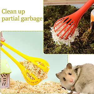 KUNBEIEN Hamster Clip, Quick Capture of Hamsters, Hamster Clamp Tool, Safe and Easy Way to Handle Bad-Tempered Hamsters, Suitable for Hamsters, Guinea Pigs, Dutch Rabbits(Orange)
