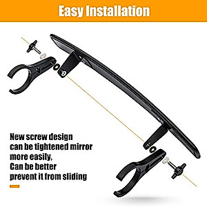 RANSOTO UTV Offroad Side Rear View Mirror And Center View Mirror With 1.75" to 2" Roll Bar Cage Mount Compatible with Polaris RZR Can-Am Maverick Commander Yamaha Rhino Honda Pioneer Kawasaki Teryx