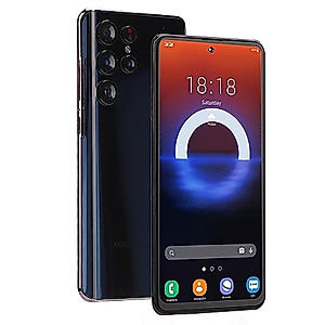 Unlocked Cell Phone, 7300mAh Battery Black Cell Phone America Version 110‑240V for Daily Life (US Plug)