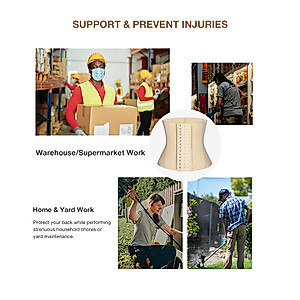 Lover-Beauty Waist Trainer for Women Latex Corsets Waist Cincher Workout Girdle Hourglass Body Shaper (3X-Large, Beige)