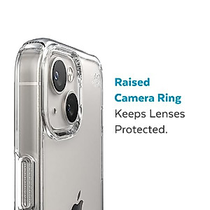 Speck Clear iPhone 14 & iPhone 13 Case - Drop Protection, Scratch Resistant Dual Layer Slim Phone Case for 6.1 Inch iPhones 14 - MagSafe Compatible - Anti-Yellowing - Presidio Perfect - Clear/Clear