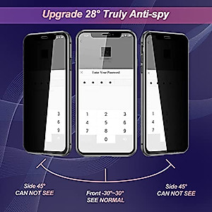 Privacy Magnetic Case Compatible for iPhone 14 Pro max, [Safety Lock][Full Body Protection]Double-Sided Anti-Peeping Anti-spy Sensitive Screen Protector Clear Back Metal Confidential Case, Black