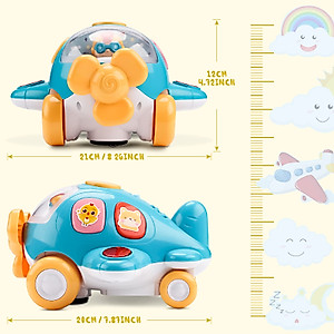 Toys for 1 2 3 Year Old Boys Girls, Baby Toys 12-18 Months Early Educational Airplane Toys with Lights & Music Learning Birthday Gift 6 7 8 9 10 11 12 Months, 1 2 Year Olds Infants Toddlers Boys Girls