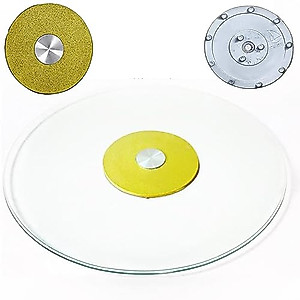 DOUKI Glass Lazy Susan Serving Turntable 30" Rotating Serving Tray For Dining Table Large Tabletop Rotating Tray, Lazy Susan Heavy Duty Turntable (Color : Gold, Size : 36inch(90cm))