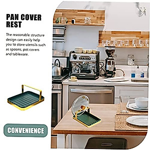 Cabilock Pot Lid Spoon Holder Cutting Board Holder Stand Pan Holder Pot Lid Holder Pan Lid Holder Pot Lid Rack Shelf Pan Organizer Home Supply Home Pan Organizer Kitchen Organizer Cupboard