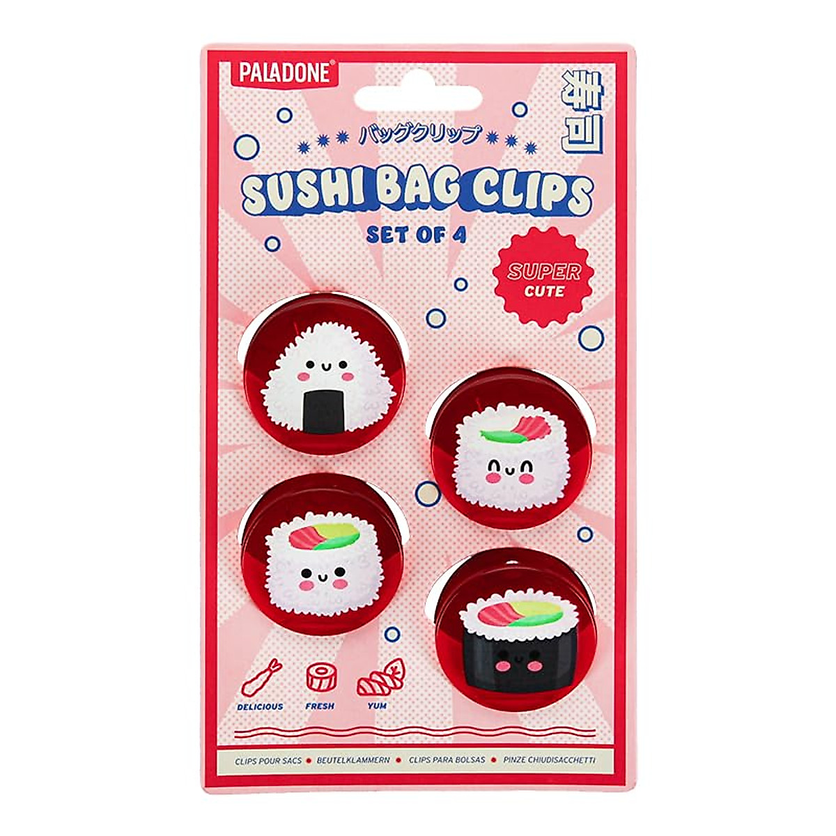 Paladone Sushi Bag Clip, One Size, Multicolor