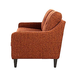 Domesis Scooped Arm Sofa in Orange Tweed
