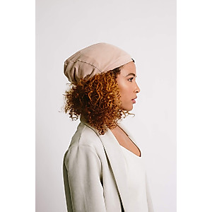 Grace Eleyae Women's Sleep Cap Slap Silky Sleeping Stylish Beanie Hat Premium Quality Head Cover for Curly Hair Soft & Smooth (Walnut)