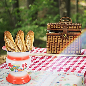 Hemoton Metal Baskets 1pc Fruit Basket Desktop Enamel Toilet Child White Baskets