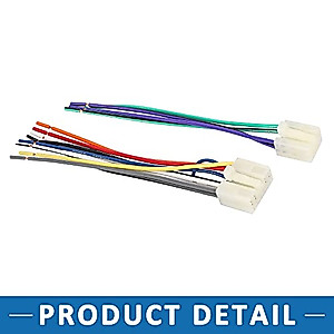 A ABSOPRO Car CD Player Wiring Harness Radio Adapter for Toyota Corolla 1987-2017 Plastic White