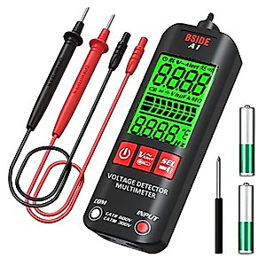 BSIDE Voltage Tester 3-Results Display Non-Contact Voltage Detector Pen, Integrated Multimeter, Dual Range AC 6V-1000V/90V-1000V Electrical Sensor V-Alert Live Wire Tester
