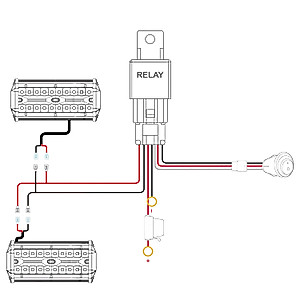 Nilight LED Light Bar 2PCS 6.5 Inch Triple Row Spot Flood Combo Lights w/Wiring Kit for Fog Driving Work Lighting on Off-Road Truck SUV ATV UTV