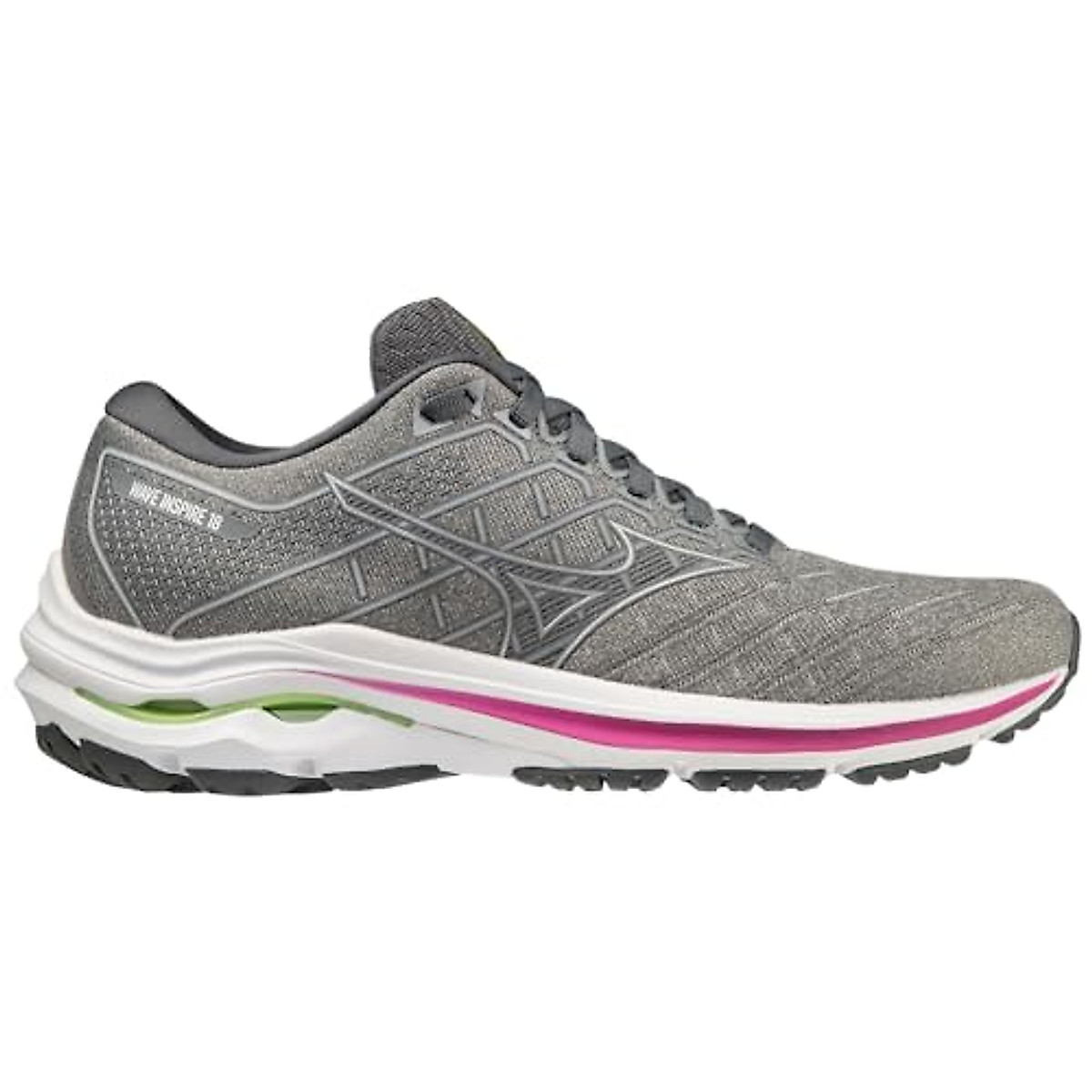 Mizuno womens Wave Inspire 18 Running Shoe, Ultimate Grey-silver, 9 Wide US