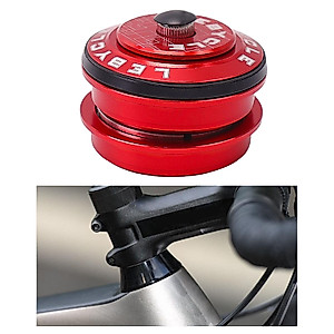 BESSTUUP Bike Fork Headset, CNC High Precision Machining 34mm 41.8mm 44mm 50.6mm 52mm 55mm 56mm Bike Headset Bearings Bicycle Accessory - 44-44MM Red