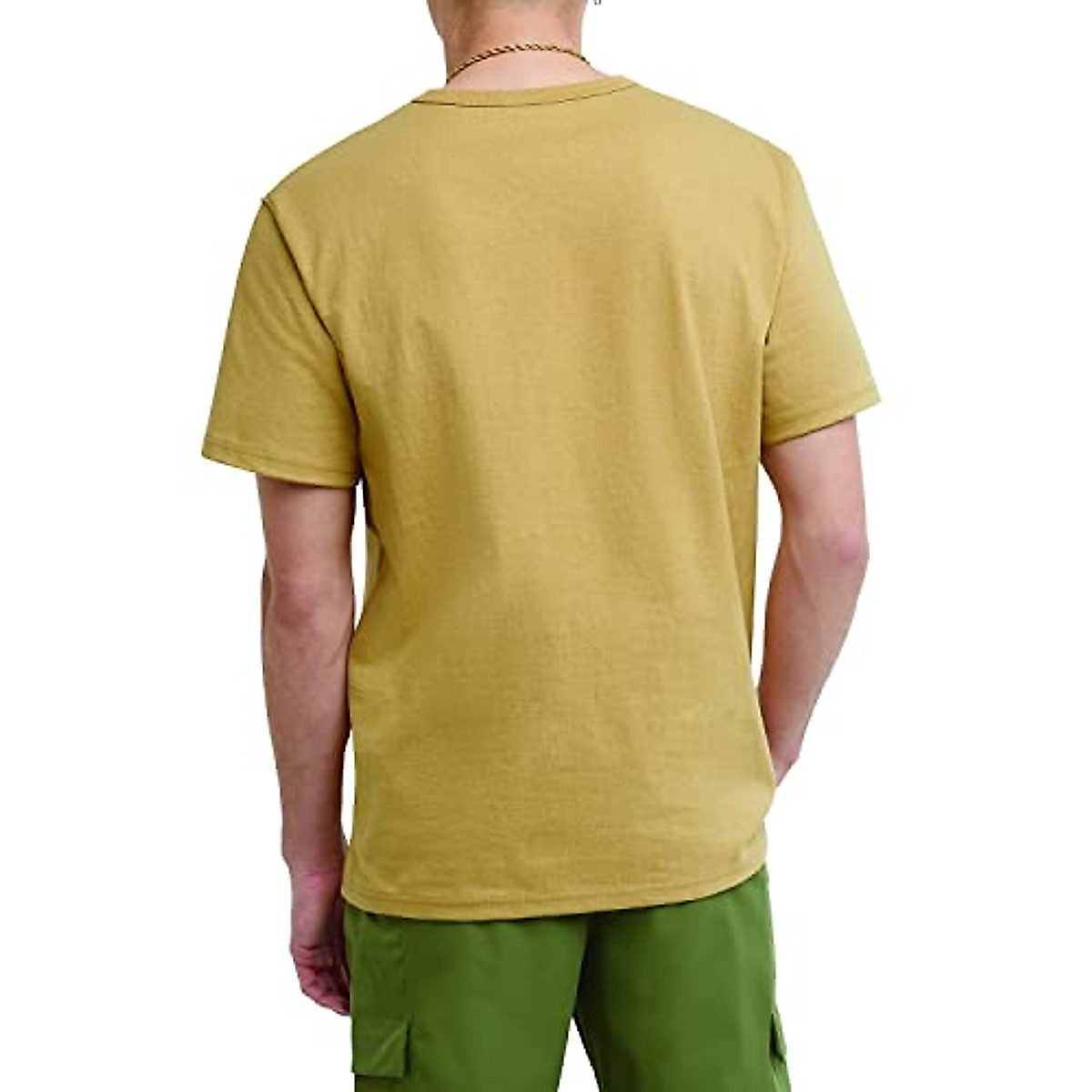 Champion, Heritage, Short-Sleeve Cotton Tee, Heavyweight Men's T-Shirt, Sandrock Left Chest C, 3X-Large