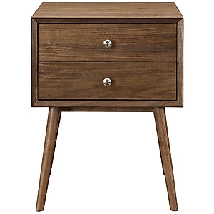 Modway Dispatch Nightstand, Walnut, Twin