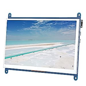 Heayzoki 7 Inch HDMI Monitor LCD Display, Display Screen for Raspberry Pi HDMI 1024 X 600 Backlight Switch, Can Be Used As a Computer Monitor, USB Power Supply