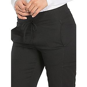 Dynamix Scrubs for Women, Drawstring Cargo Pants for Women DK130, XL, Black