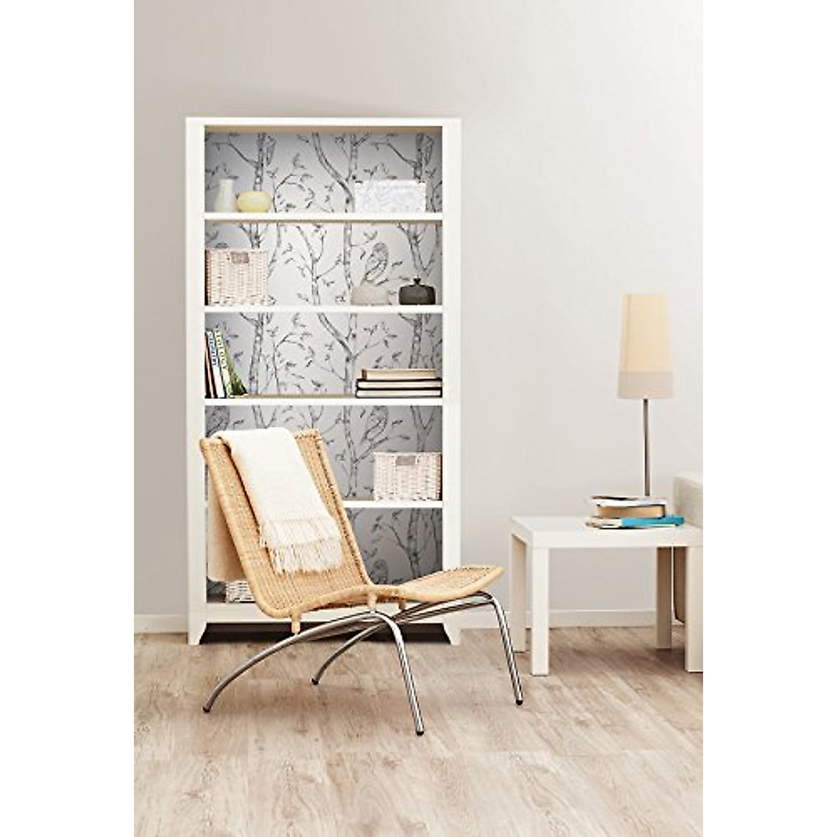 NuWallpaper NU1412 Woods Peel & Stick Wallpaper, Grey