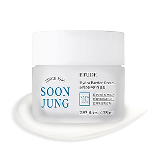 ETUDE HOUSE Soonjung Hydro Barrier Cream 75ml (New Version) | Moisturizing and Soothing Cream | Non-Comedogenic, Hypoallergenic & Fragrance Free Moisturizer for Face