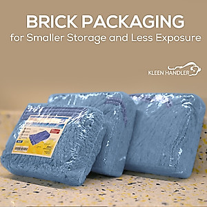 KLEEN HANDLER Bulk Pack of 6 HEAVY DUTY Commercial Mop Head Replacement, Wet Industrial Cotton Looped End String Cleaning Mop Head Refill, Blue Mop