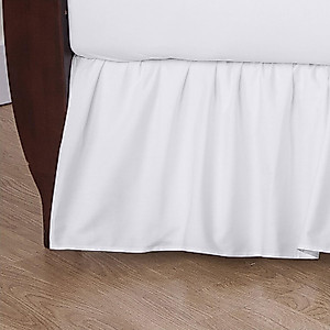 TL Care 100% Natural Cotton Percale Crib Bed Skirt, Baby Blue, Soft Breathable, for Boys and Girls