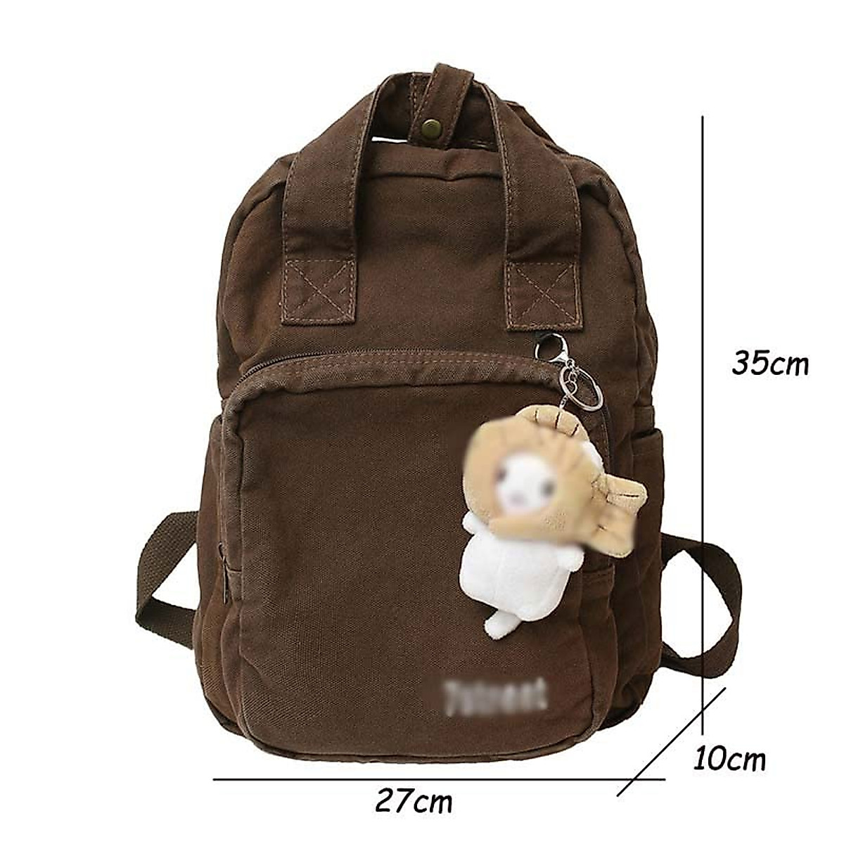 DINGZZ Women Travel Bag Fashion Canvas Solid Color Backpack Student School Bag (Color : D, Size : 27 * 10 * 35CM)