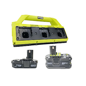 Ryobi 18-Volt ONE+ SuperCharger and 2 Lithium-Ion Batteries Kit