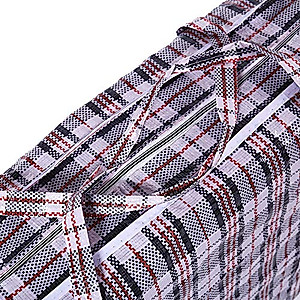 Premium Life Set of 3 Jumbo STORAGE LAUNDRY SHOPPING Bags with Zippers and Handles, Blue,Red,Black, Size 27"x25"x5"