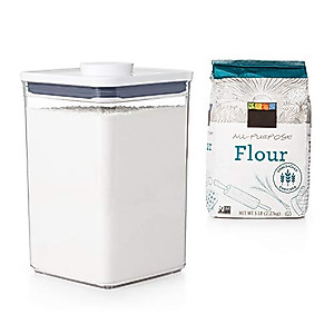 OXO Good Grips POP Container – Airtight 4.4 Qt for Flour and More Food Storage, Square, Clear