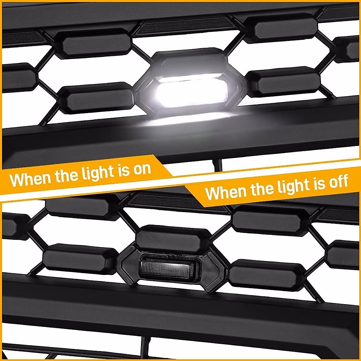 Front Grille Compatible for Tacoma 2016-2023 SR/SR5/TRD Sport/TRD Off-Road/Limited/TRD Pro (Not fit trucks with front Camera)