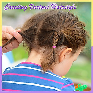 Colored Rubber Hair Bands, TsMADDTs 1500PCS No-Damage Hair Ties for Kids' Braids (1.3mm x 20mm)