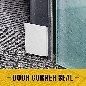 Zonon 32 Pieces Door Corner Seal Weatherstripping Exterior Door Frame Seal Draft Stopper Adhesive Corner Pads for Weather Stripping and Draft Protection (White)