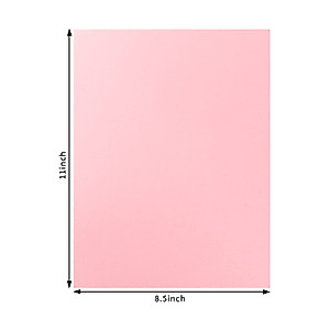50 Sheets 8 1/2 x 11 Thick Paper Cardstock Blank Cards Colorful for DIY Crafts Cards Making, Invitations, Scrapbook Supplies (Pink, 8 1/2 x 11)