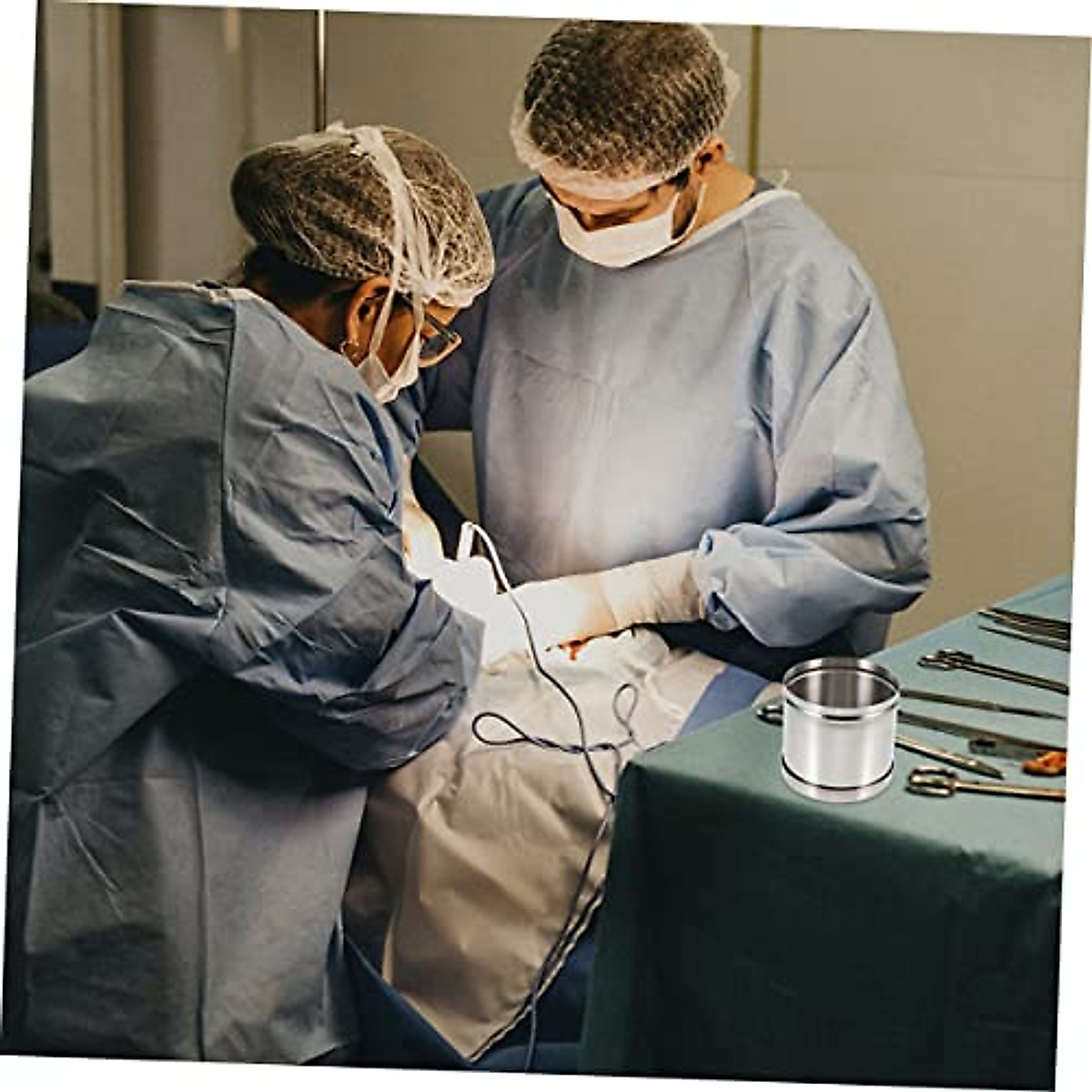 FOMIYES Ointment Jar Metal Stand Makeup Organizer Box Case Containers with Lids Stainless Steel Airtight Canister Cotton Swab Container Cotton Swab Holder Container Cotton Balls Jar Silver