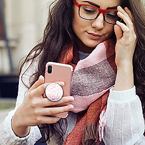 Cell Phone Stand Foldable Expanding Phone Sockets Finger Grip Holder for Smartphone and Tablets - Glitter Pink