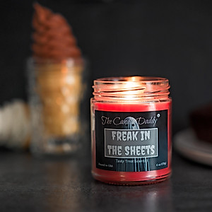 Freak in The Sheets- Sweet Treat Scented - Funny Halloween 6 Oz Jar Candle - 40 Hour Burn Time