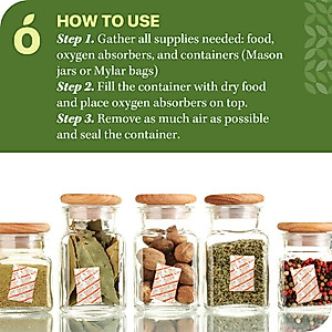 OXYGONE (110 Packet) 300cc Premium Oxygen Absorbers Packets for Food Storage (11 Bag of 10 Packet) - For Long Term Food Storage, Vacuum Sealed, ISO 9001 Certified Facility Manufactured